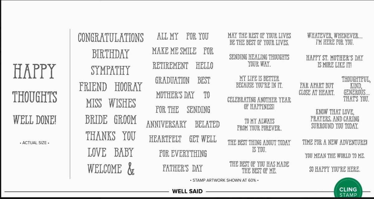 Well Said Stamp Set - Ink and Ingenuity